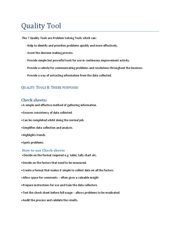 7 Quality Tools | PDF | Causality | Data