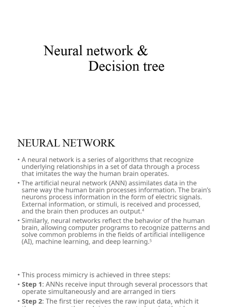 Neural Network & Decision Tree | PDF | Artificial Neural Network | Machine Learning