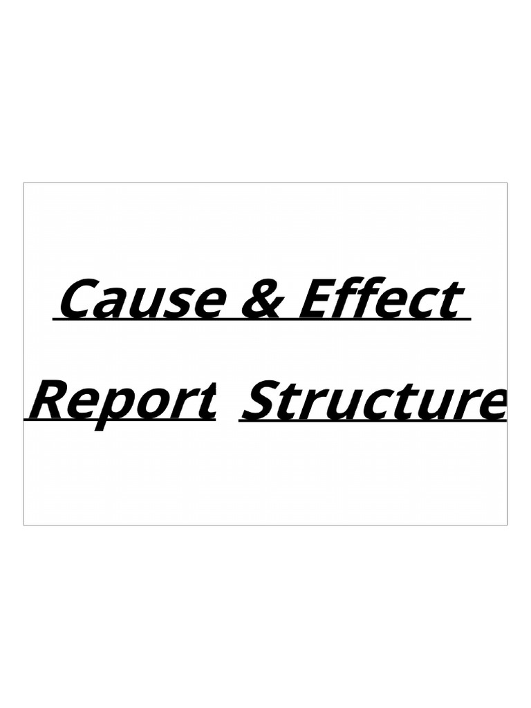 Cause & Effect & Solution Structure | PDF