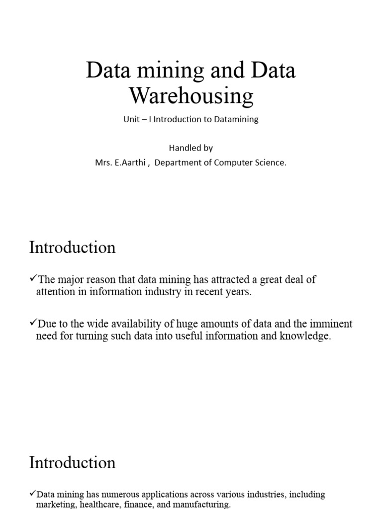 Data Mining and Data Warehousing | Download Free PDF | Data Mining ... Data Mining and Data Warehousing | Download Free PDF | Data Mining ...