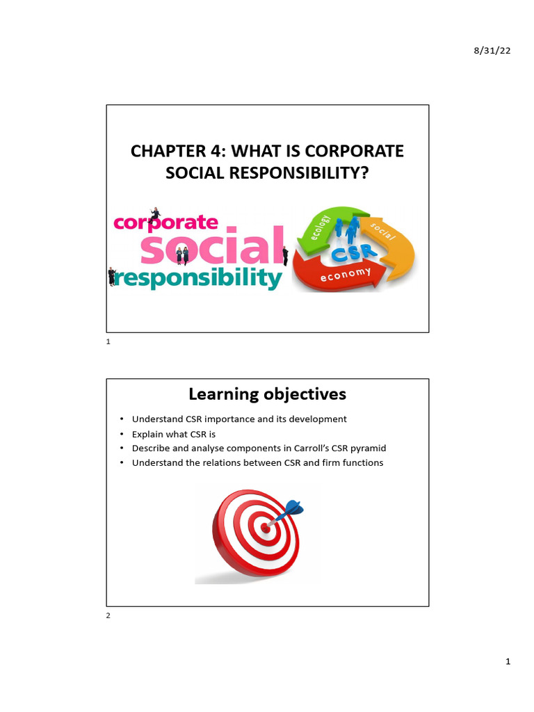 Chapter 4 - What Is CSR | PDF | Corporate Social Responsibility ...