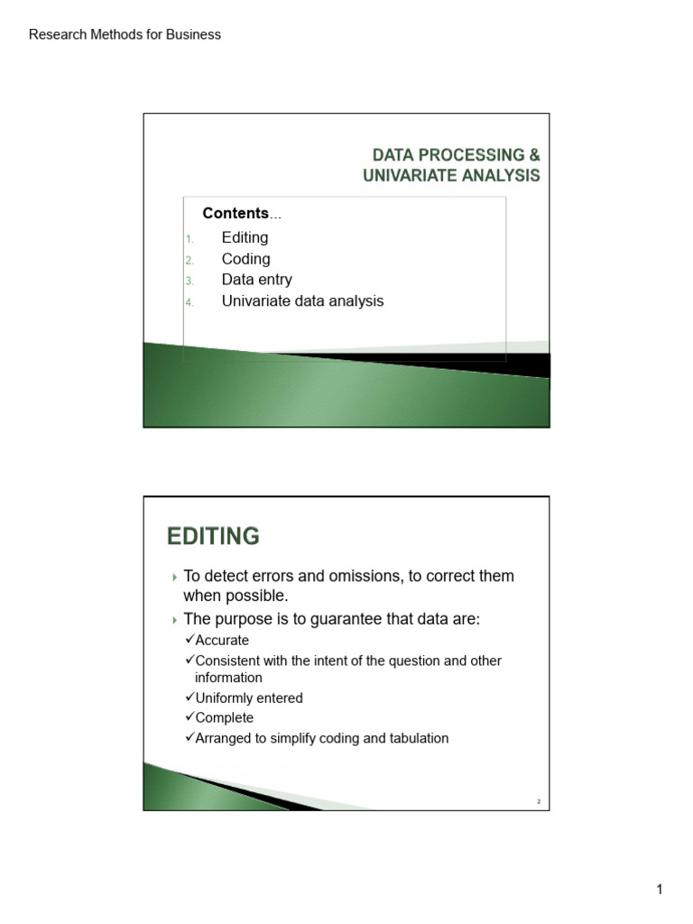 Data Processing and Univariate | PDF | Sample Size Determination ...