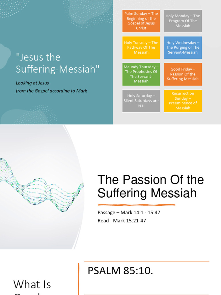 06 Passion Of The Suffering Messiah V2 Pdf Jesus Gospel Of Mark