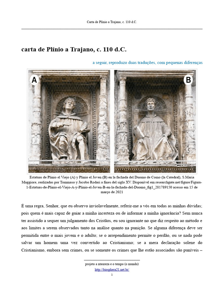110-Carta de Plinio | PDF | Jesus