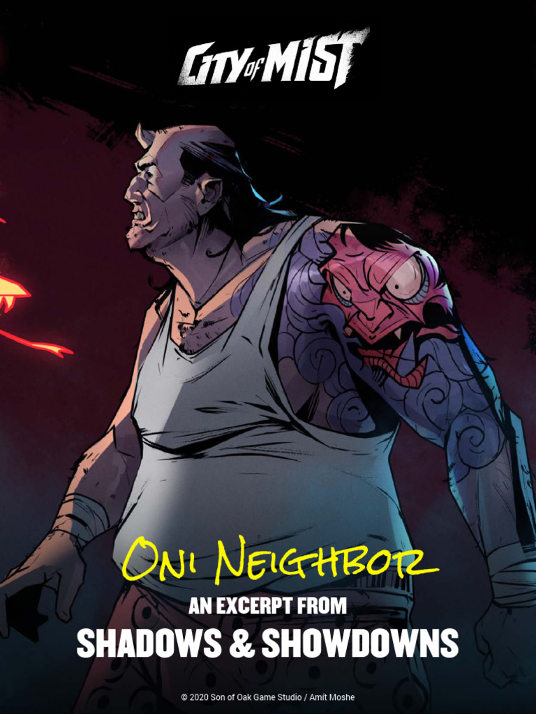 Oni Neighbor Sample Danger City of Mist RPG | PDF