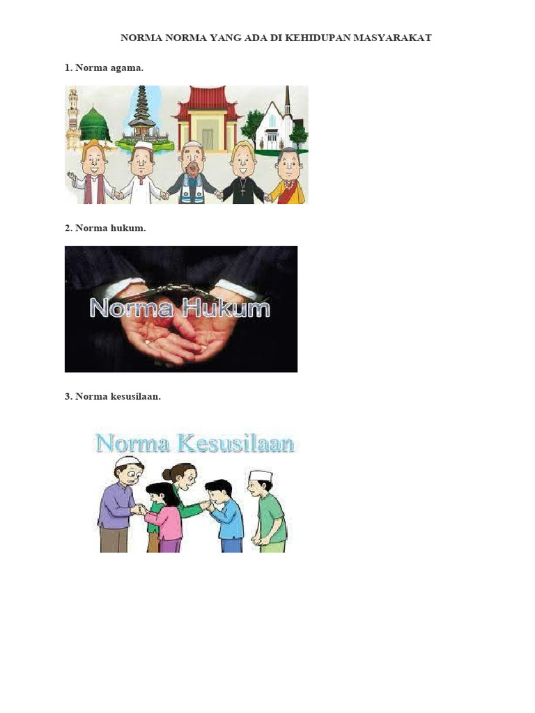 Norma Norma Yang Ada Di Kehidupan Masyarakat | PDF
