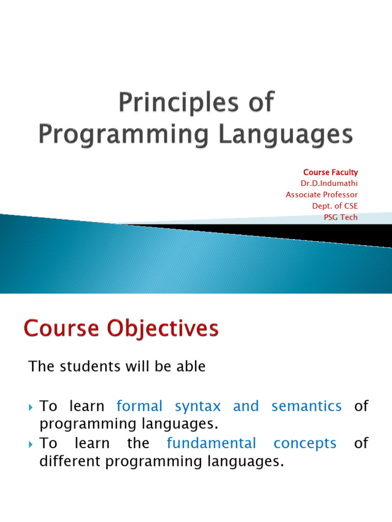 DI PPL Introduction 2023 PART1 | PDF | Compiler | Programming DI PPL Introduction 2023 PART1 | PDF | Compiler | Programming