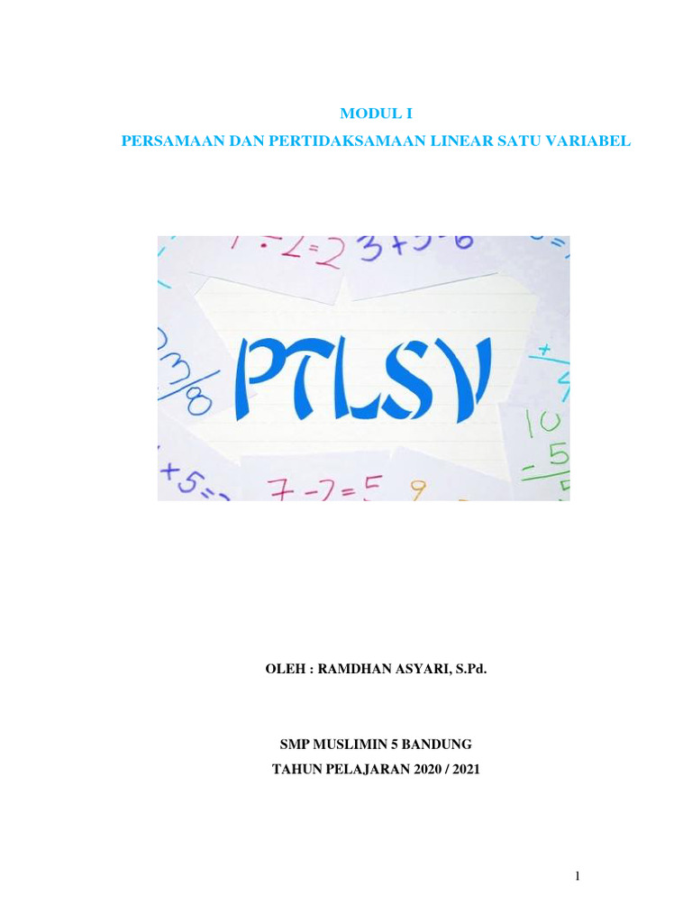 Modul 1 PLSV Dan PTLSV | PDF