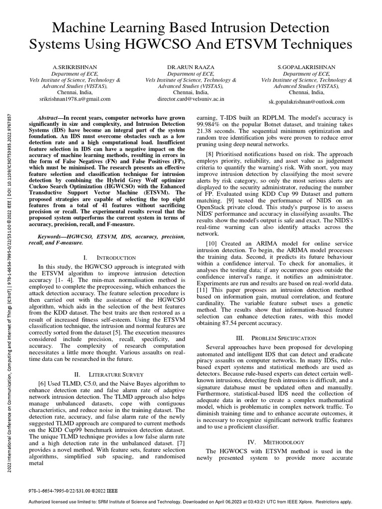 Machine Learning Based Intrusion Detection Systems Using HGWCSO and ...