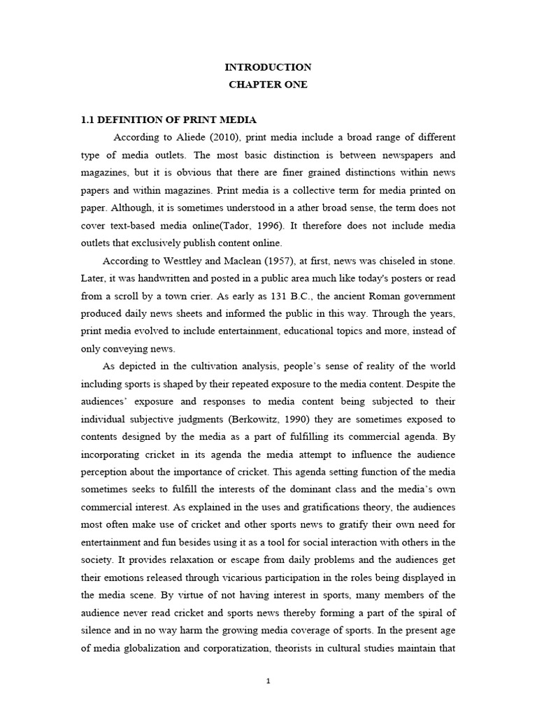 Introduction To Print Media | Download Free PDF | Magazines | Books