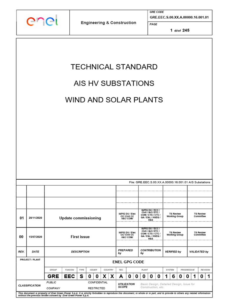 GRE - Eec.s.00.xx.a.00000.16.001.01 Ais Substations | PDF | Electrical ...