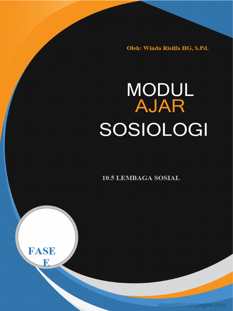 Modul Sosiologi: Lembaga Sosial | PDF | Kesehatan Holistik