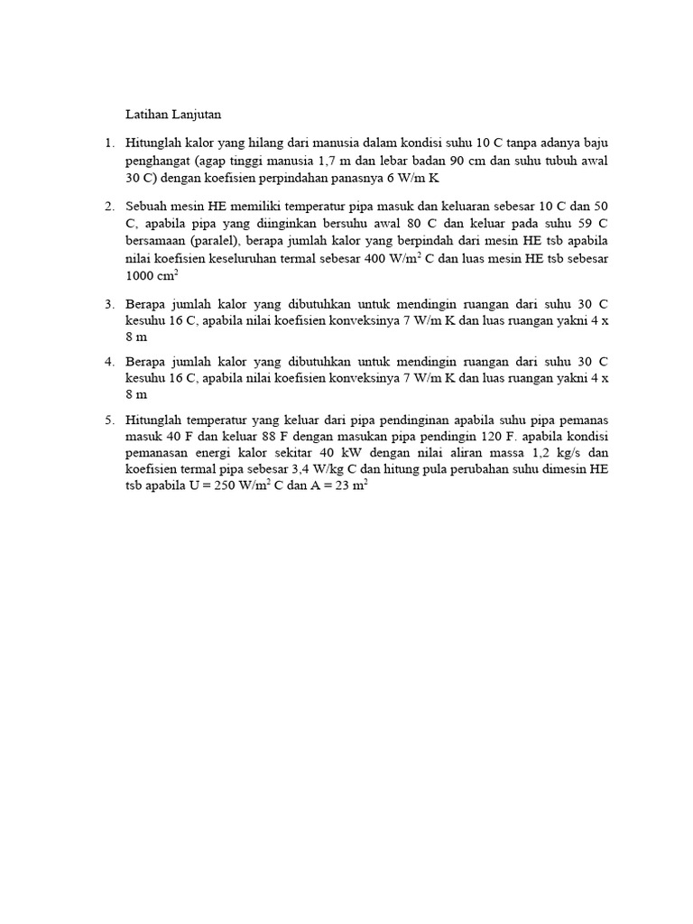 Latihan Lanjutan 1 | PDF | Sains & Matematika