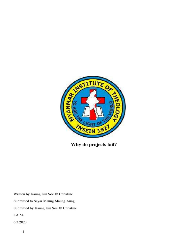 Why Do Projects Fail? | PDF | Goal | Project Management