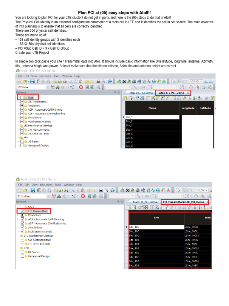 Plan PCI Easy Steps With Atoll Planning | Download Free PDF | Electrical Engineering ...