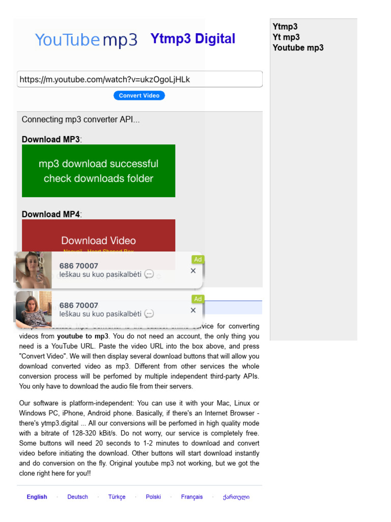 Ytmp3 Digital, Safe Fast YouTube mp3 Converter (Ytmp3 | PDF | Mp3 | You ...