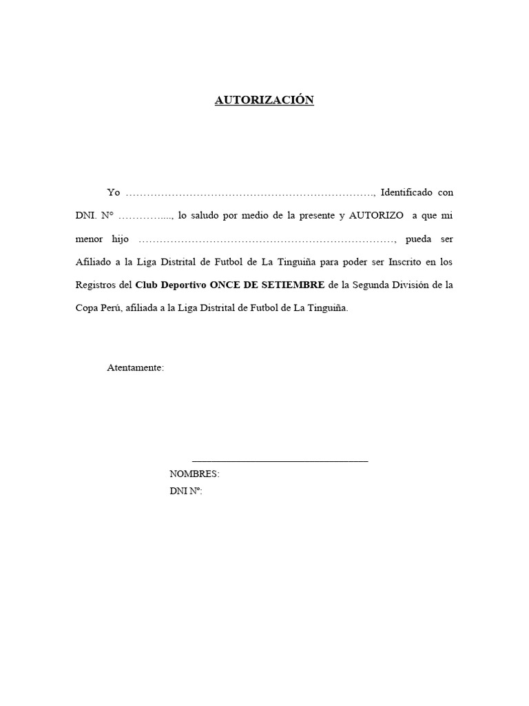 AUTORIZACION | PDF