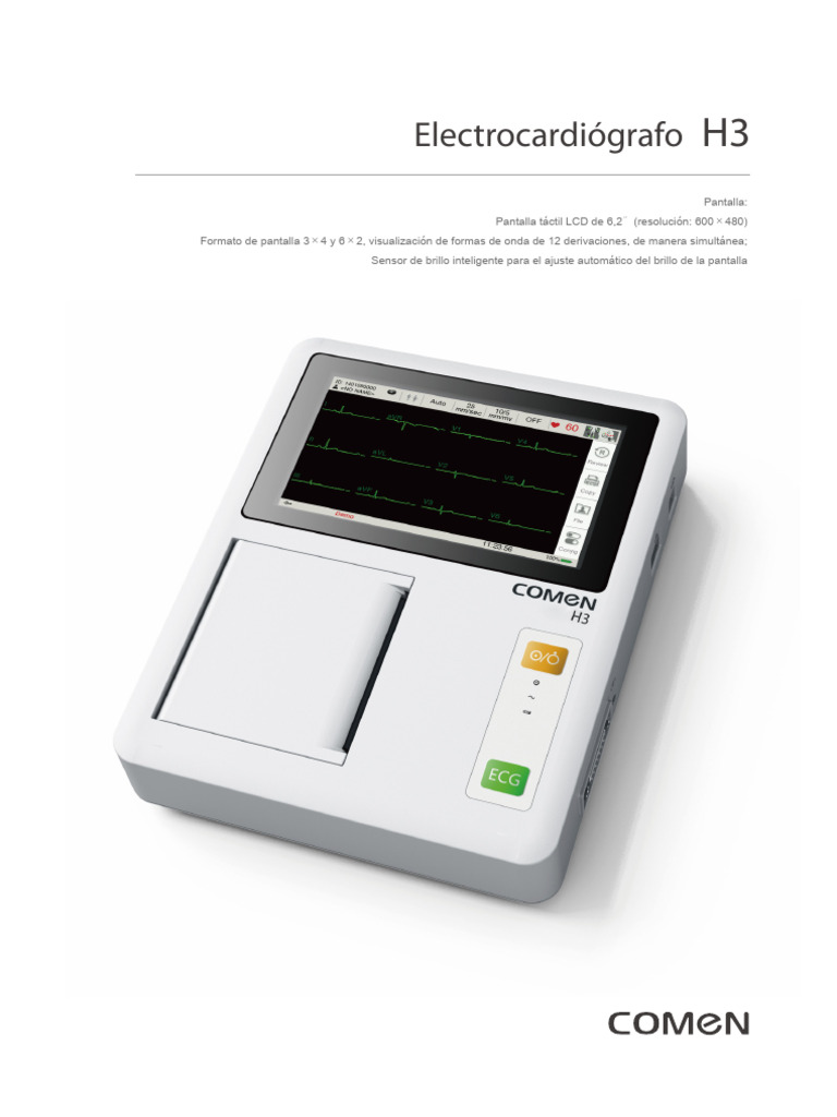 CAT-Electrocardiografo-COMEN H3 | PDF | Electrocardiografia | Bienes manufacturados