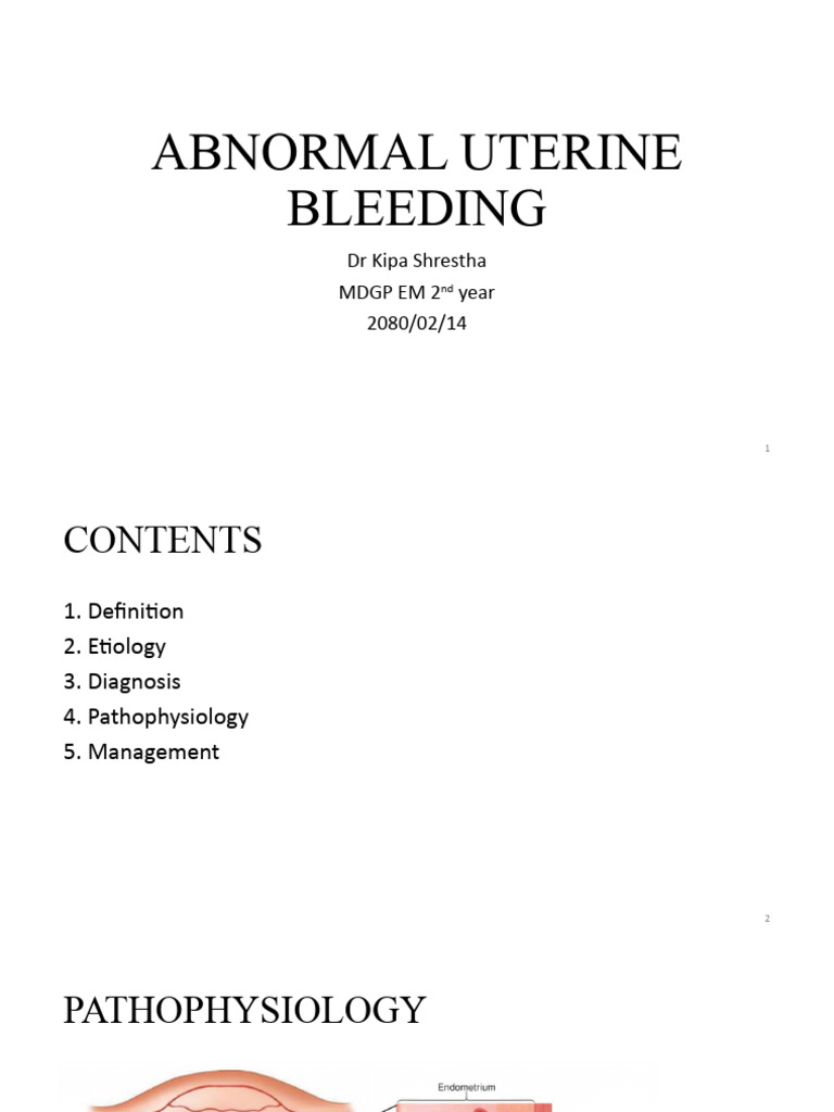 Abnormal Uterine Bleeding | PDF | Menstrual Cycle | Coagulation