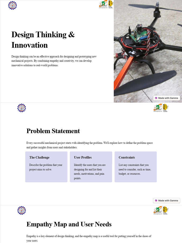 Design Thinking For Mechanical Projects | PDF | Design Thinking | Prototype