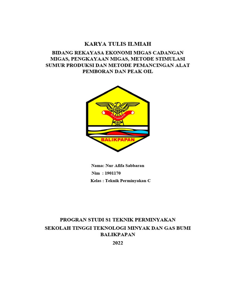 Nur Afifa Sabbaran - Karya Tulis Ilmiah | PDF