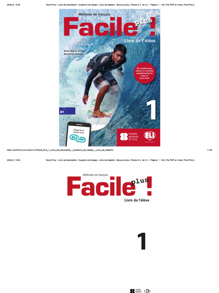 Facile Plus 1 Libro Del Estudiante | PDF