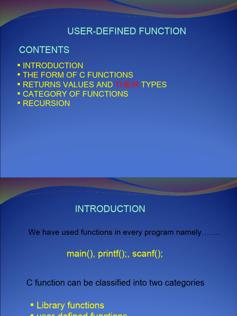 Lec9 (User Defined Fun) | PDF | Parameter (Computer Programming ... Lec9 (User Defined Fun) | PDF | Parameter (Computer Programming ...