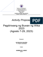 2025 Buwan NG Wika Sertipiko NG Pagkilala | PDF