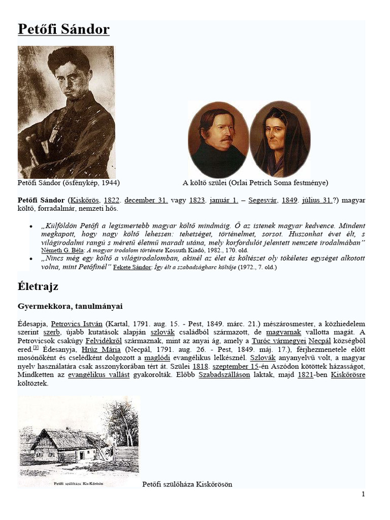 Petőfi Sándor | PDF