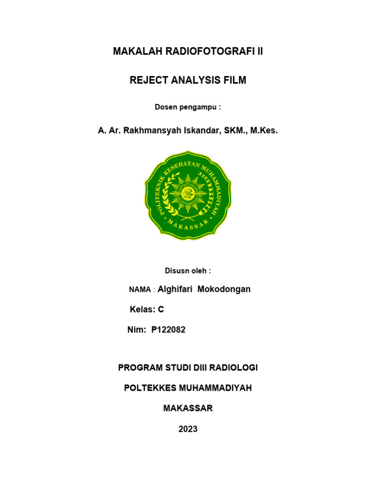 Reject Analysis Film Makalah Mirwan | PDF
