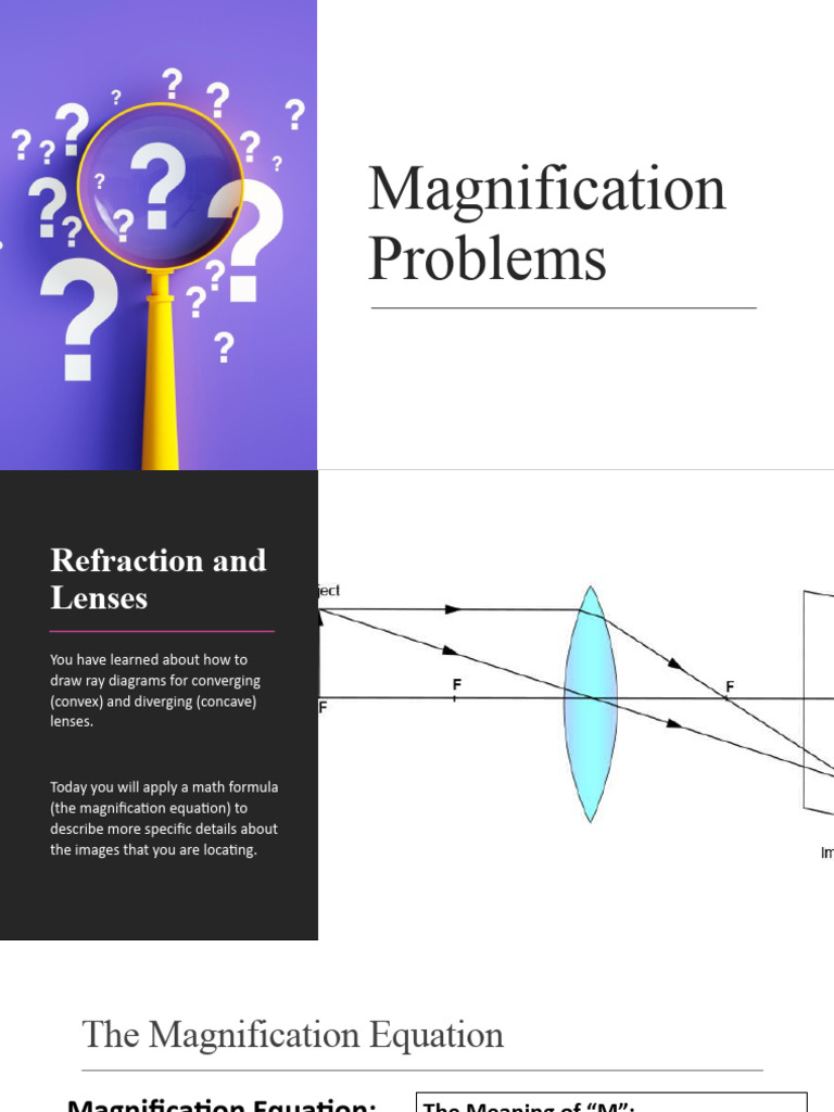 Magnification Problems-2023 | PDF | Electromagnetic Radiation | Optics