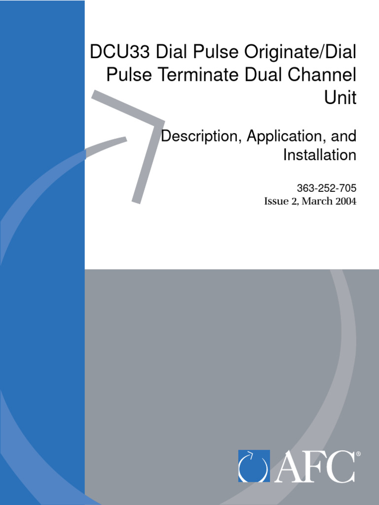 AFC DISCS DCU33 Dial Pulse Originate Pulse Terminate Dual Channel Unit ...