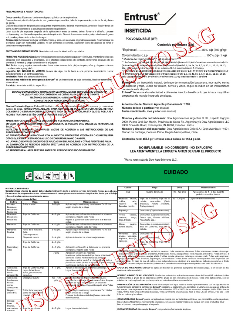 ENTRUST - Etiqueta | PDF | Agua | Agricultura