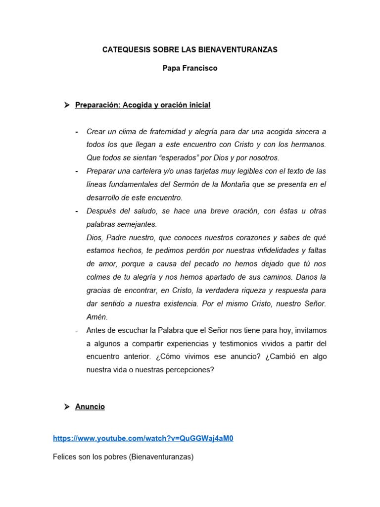 Ficha Cat2 | PDF | Bienaventuranzas | Perdón