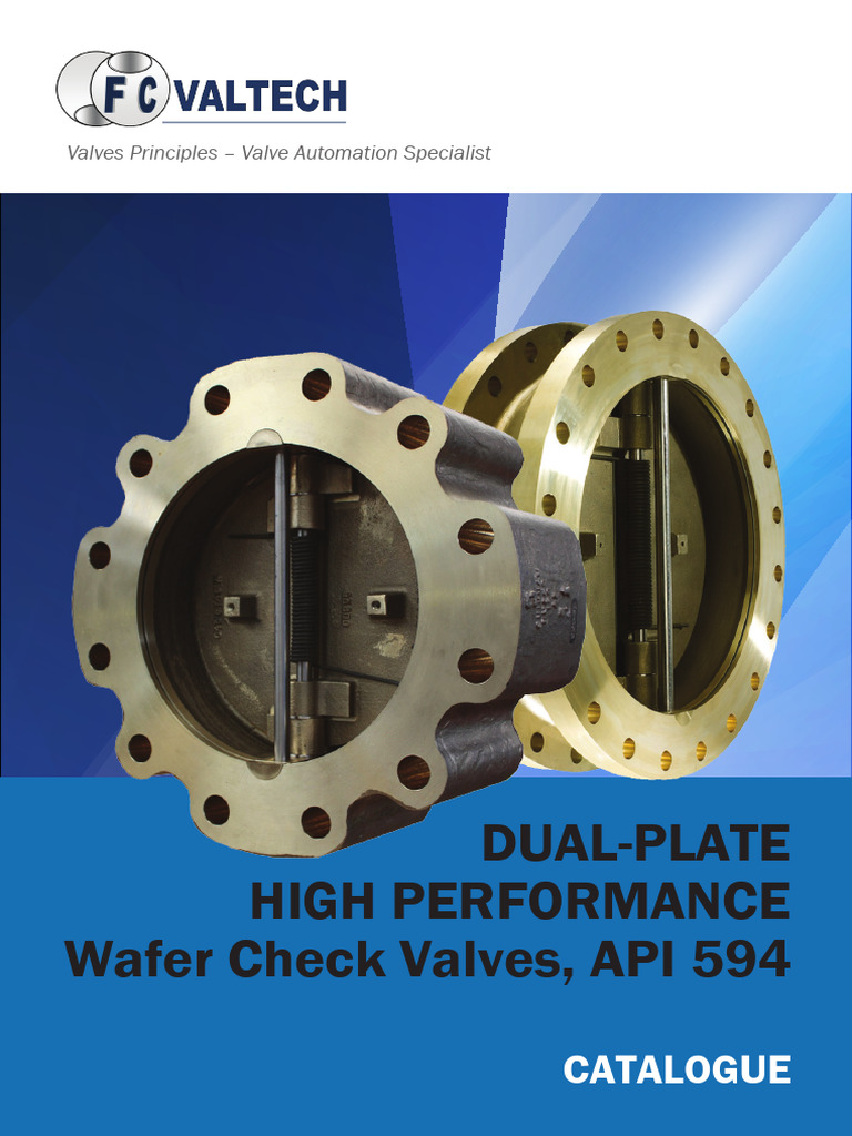 Dual-Plate High Performance Wafer Check Valves, API 594: Catalogue ...