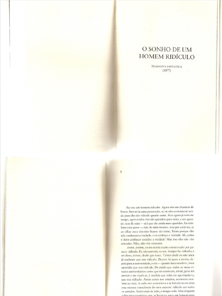 DOSTOIEVSKI. Sonho de Um Homem Ridiculo | PDF