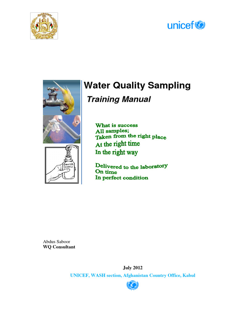 WQ Sampling-Training Manual-July 2012 | PDF | Water Quality | Water