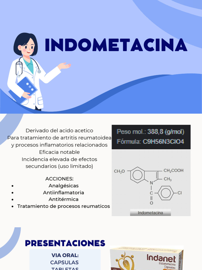 Indometacina: Usos y Efectos Secundarios | PDF | Antiinflamatorio ...