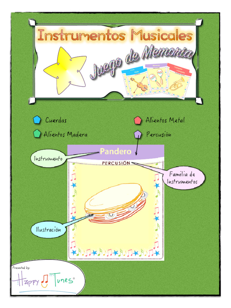 Juegode Memoria Instrumentos Musicaen Espanol Spanish Music Game ...