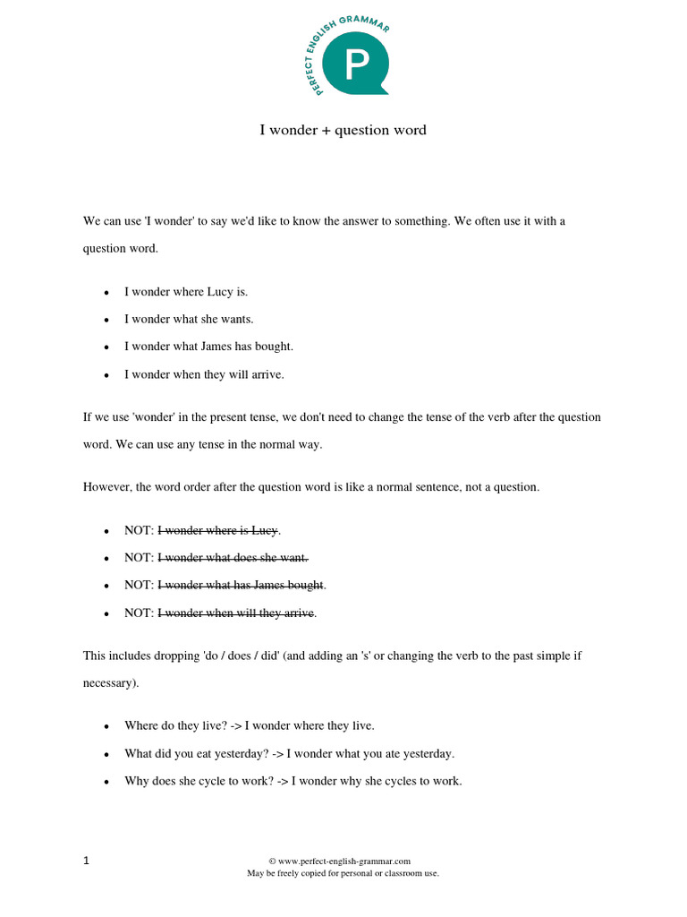 I Wonder Questions for Students | PDF | Question | Human Communication