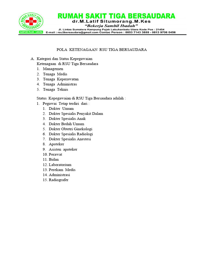 Pola Ketenagaan BENAR | PDF