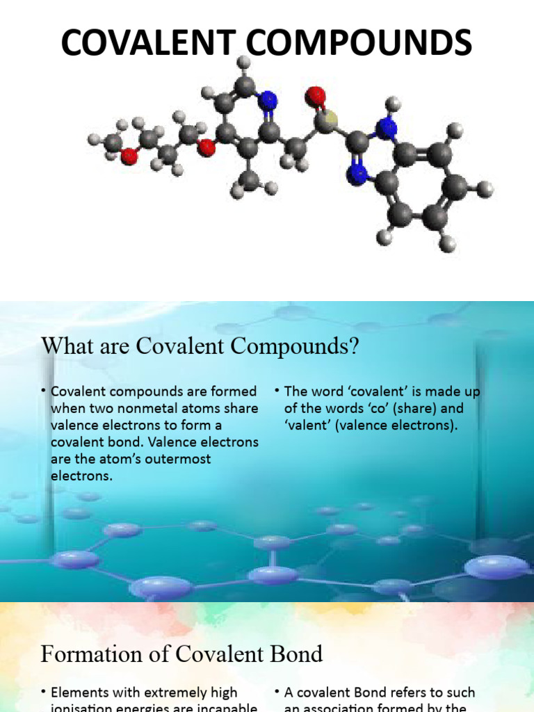 Covalent Compounds | Download Free PDF | Chemical Compounds | Covalent Bond