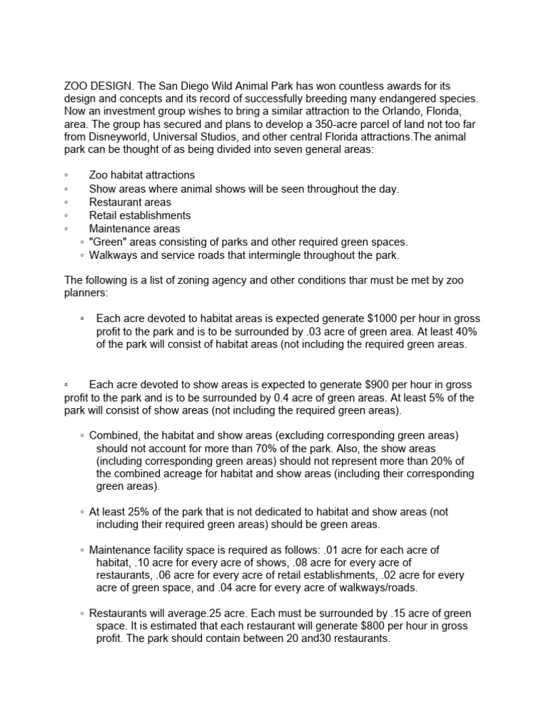 Zoo Design | PDF | Zoo | Parks