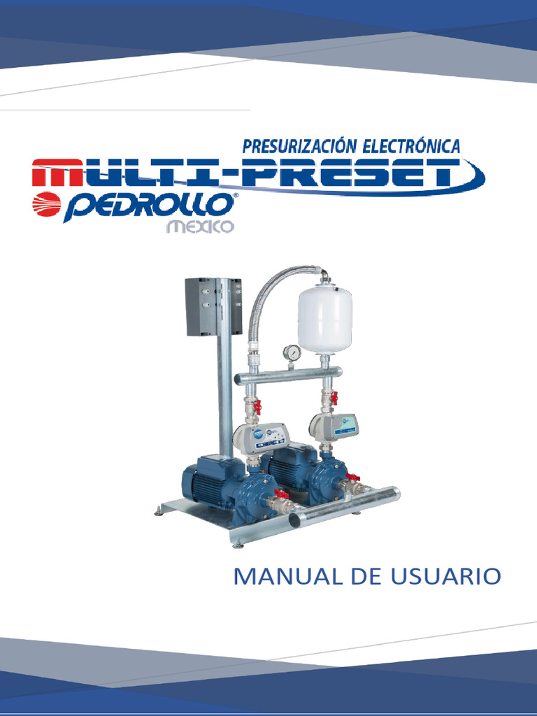 Pedrollo Multipreset MPD | PDF | Bomba | Relé