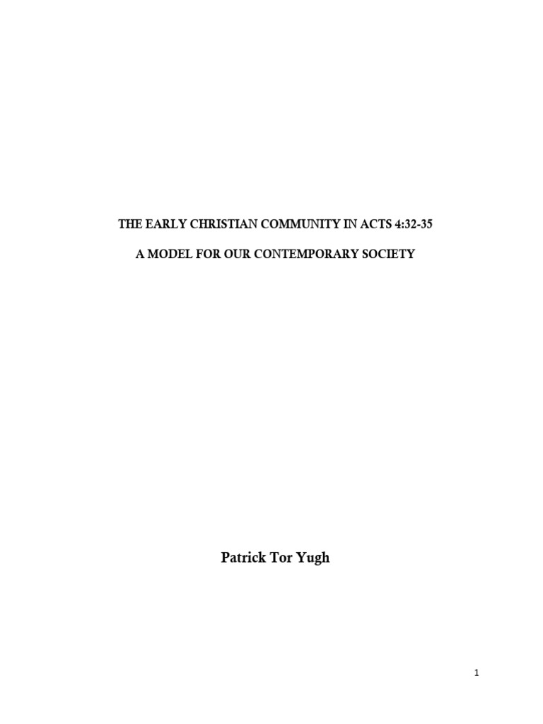 Life of The Early Christian Community | PDF | Acts Of The Apostles ...