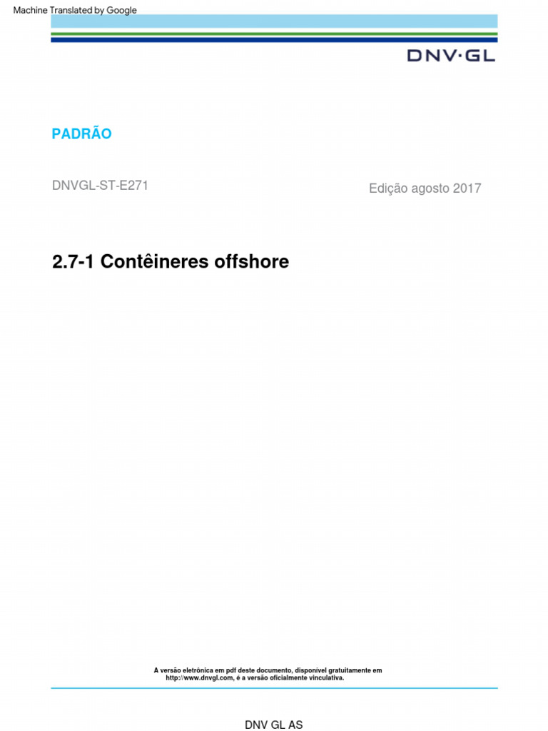 DNVGL ST E271 | PDF | Transporte