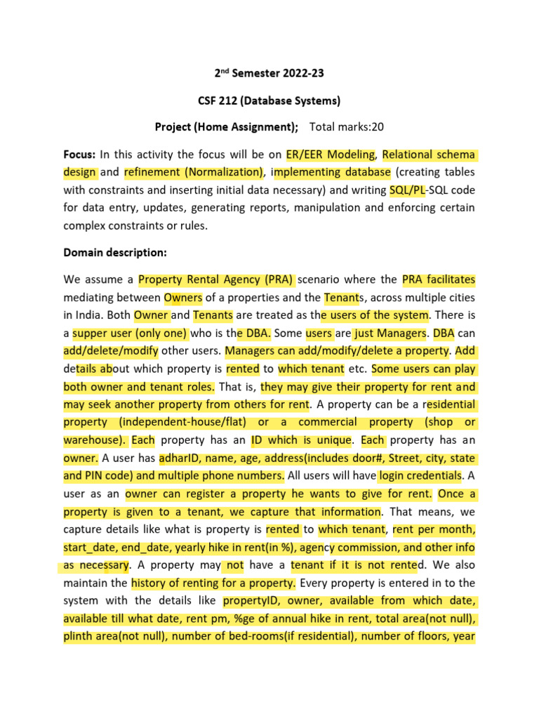 DBS Project Specs | PDF | Relational Database | Databases DBS Project Specs | PDF | Relational Database | Databases