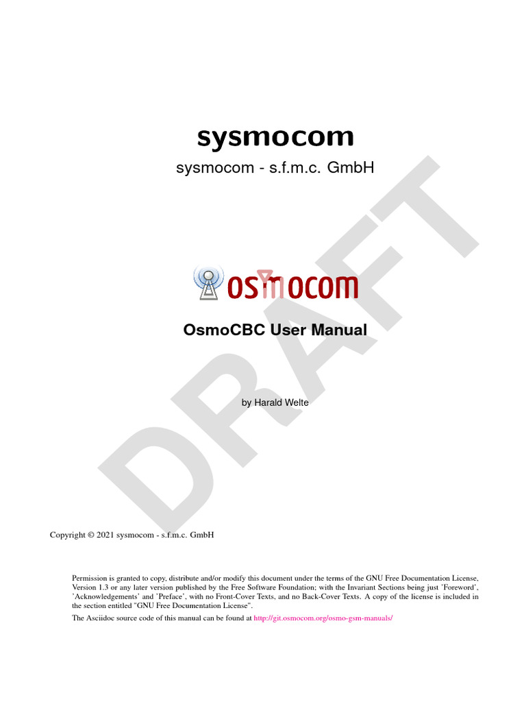 Osmocbc Usermanual | PDF | Port (Computer Networking) | Computer Network