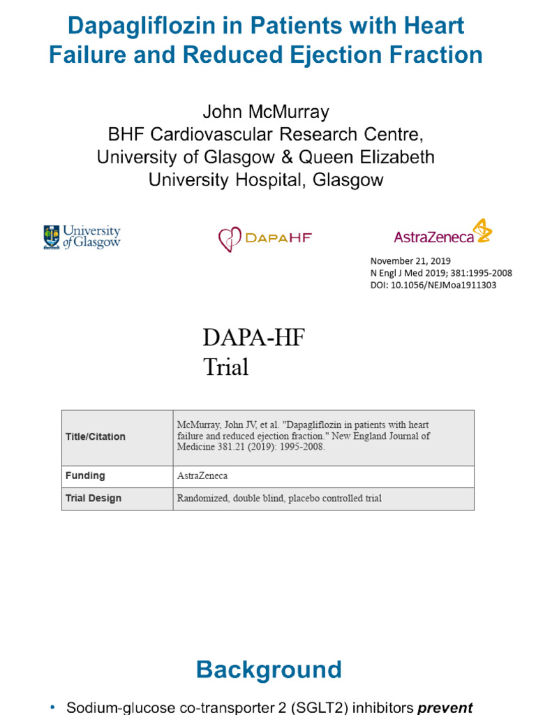 Dapa HF Trial | Download Free PDF | Medical Specialties | Clinical Medicine