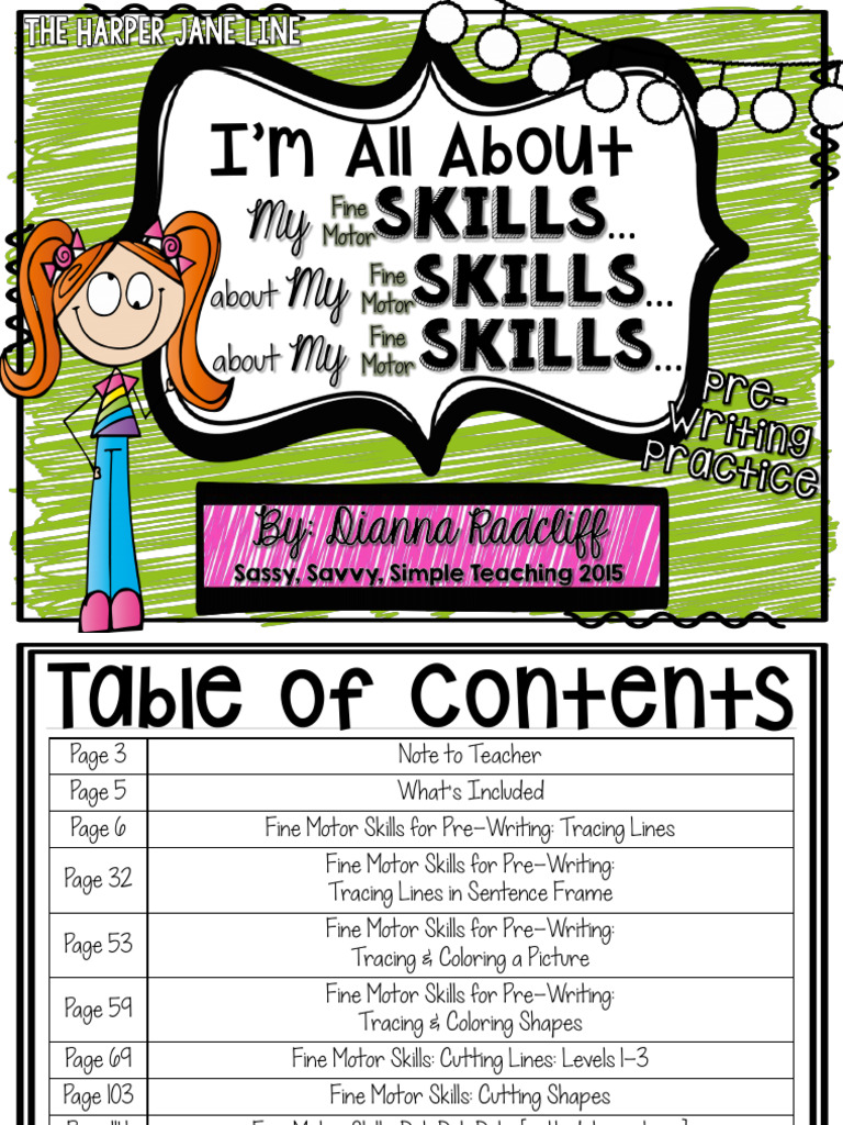 Fine Motor Skills Pre Writing Practice | Download Free PDF | Cognitive ...